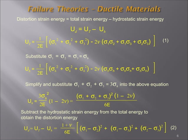Failure Theories - Static Loads | PPT | Physics | Science