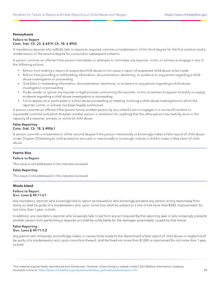 Failure to report | PDF