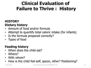 Failure To Thrive (FTT).pdf | Children\'s Health | Healthy Living