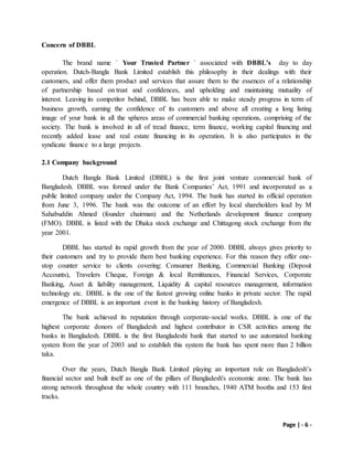 DBBL Internship Report - Southeast University | DOCX