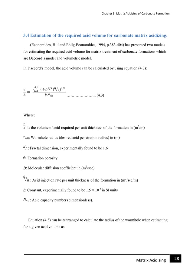 matrix acidizing in carbonate reservoir | PDF