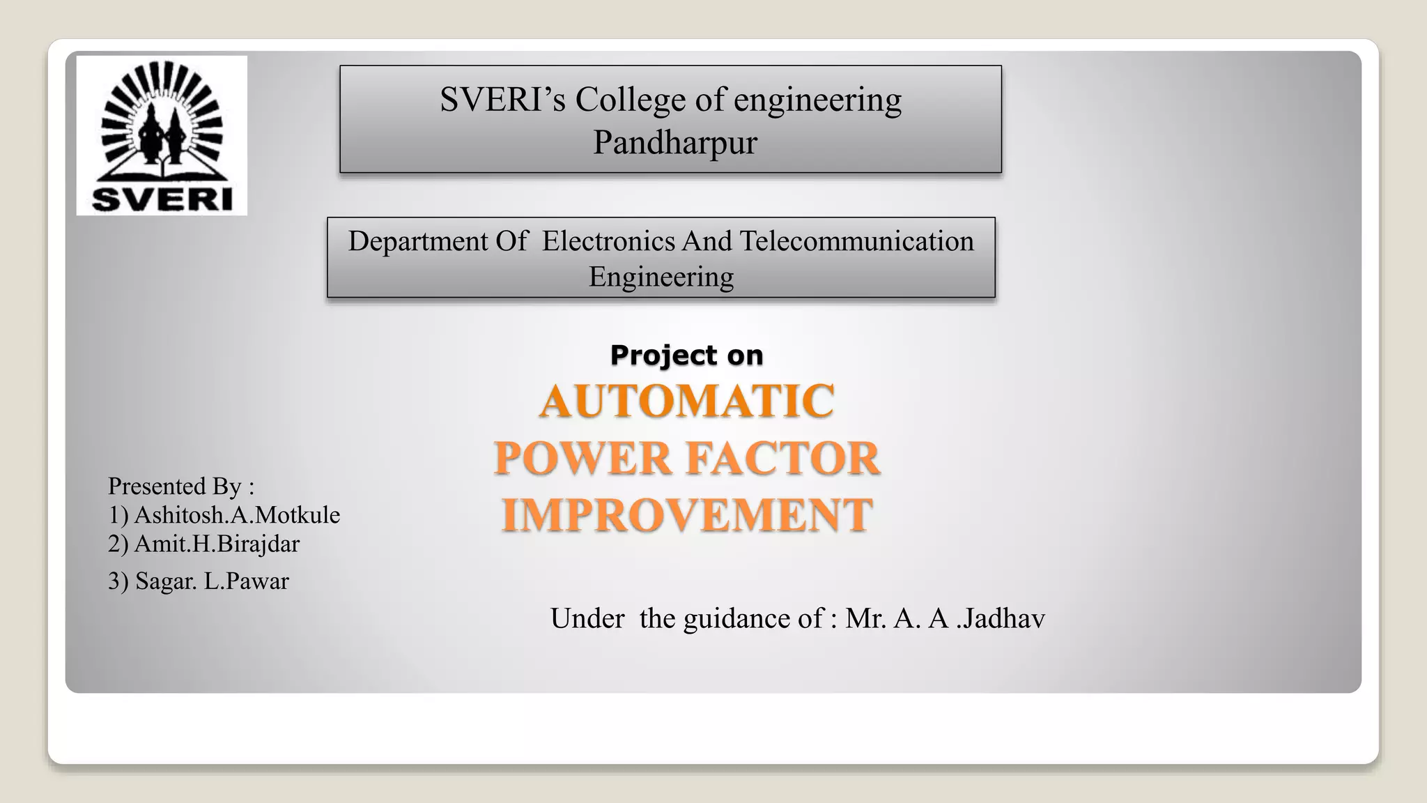 Automatic Power Factor Improvement.Pptx