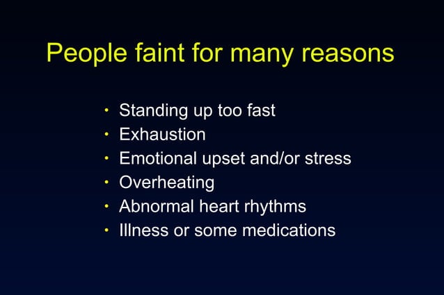 Fainting: Causes and Ways to Minimize Risk | PPT