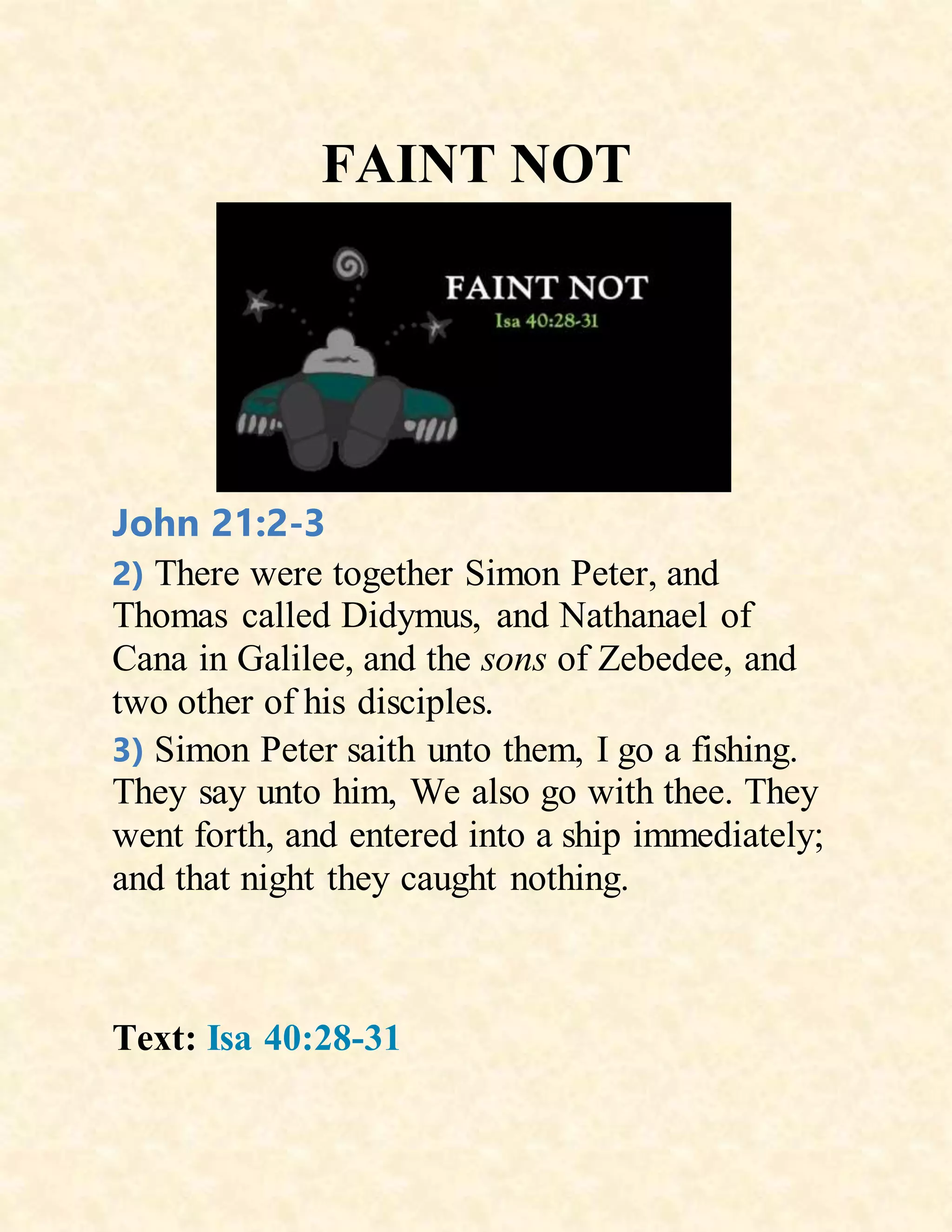 Faint not | PDF