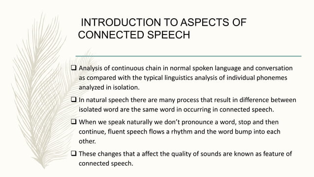 aspects of connected speech | PPTX