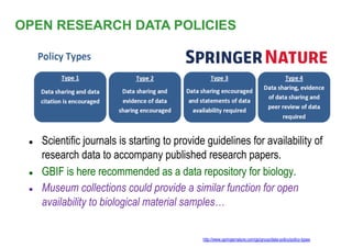FAIR and open biodiversity collection data management | PPT