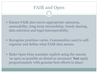 FAIR data: what it means, how we achieve it, and the role of RDA | PPT
