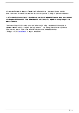 Fair Fighting Guide for Couples | PDF