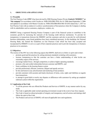 Fair practice code - DMI Housing Finance Pvt. Ltd. | PDF | Home ...