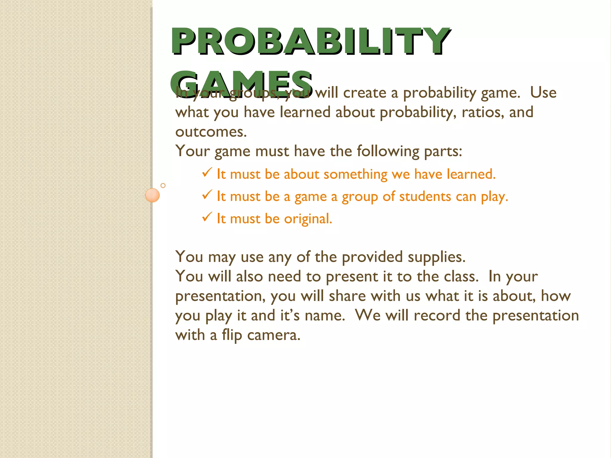 Fair and unfair games | PPT | Poker and Professional Gambling | Sports