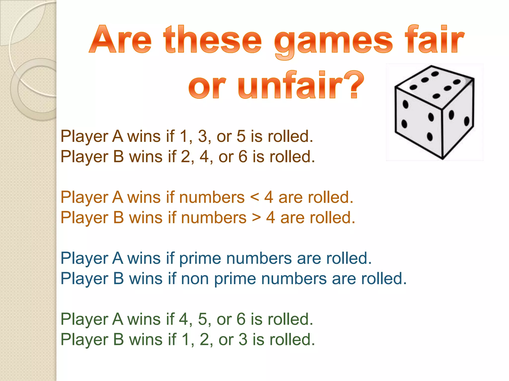 Fair and unfair games | PPTX