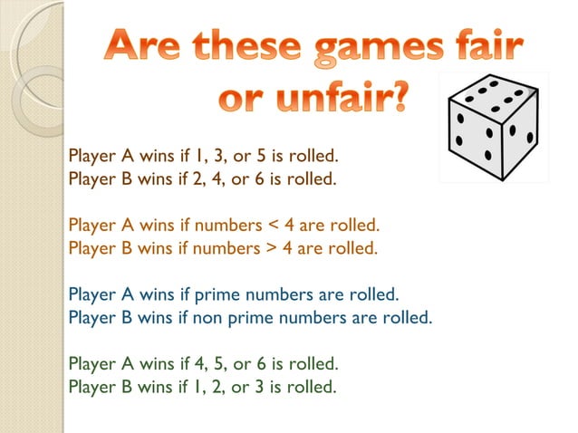 Fair and unfair games 2 | PPT