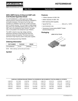 Fairchild semiconductor hgtg30n60a4d 320413 | PDF