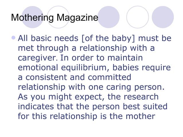 Attachment parenting, gender roles and (in)equalities of care | PPT