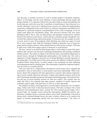 Fairclough et al, critical discourse analysis | PDF