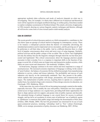 Fairclough et al, critical discourse analysis | PDF