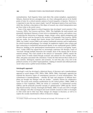 Fairclough et al, critical discourse analysis | PDF