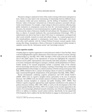 Fairclough et al, critical discourse analysis | PDF