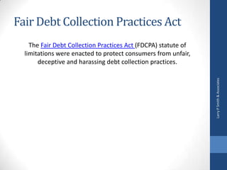 Fair Debt Collection Practices Act | PPTX