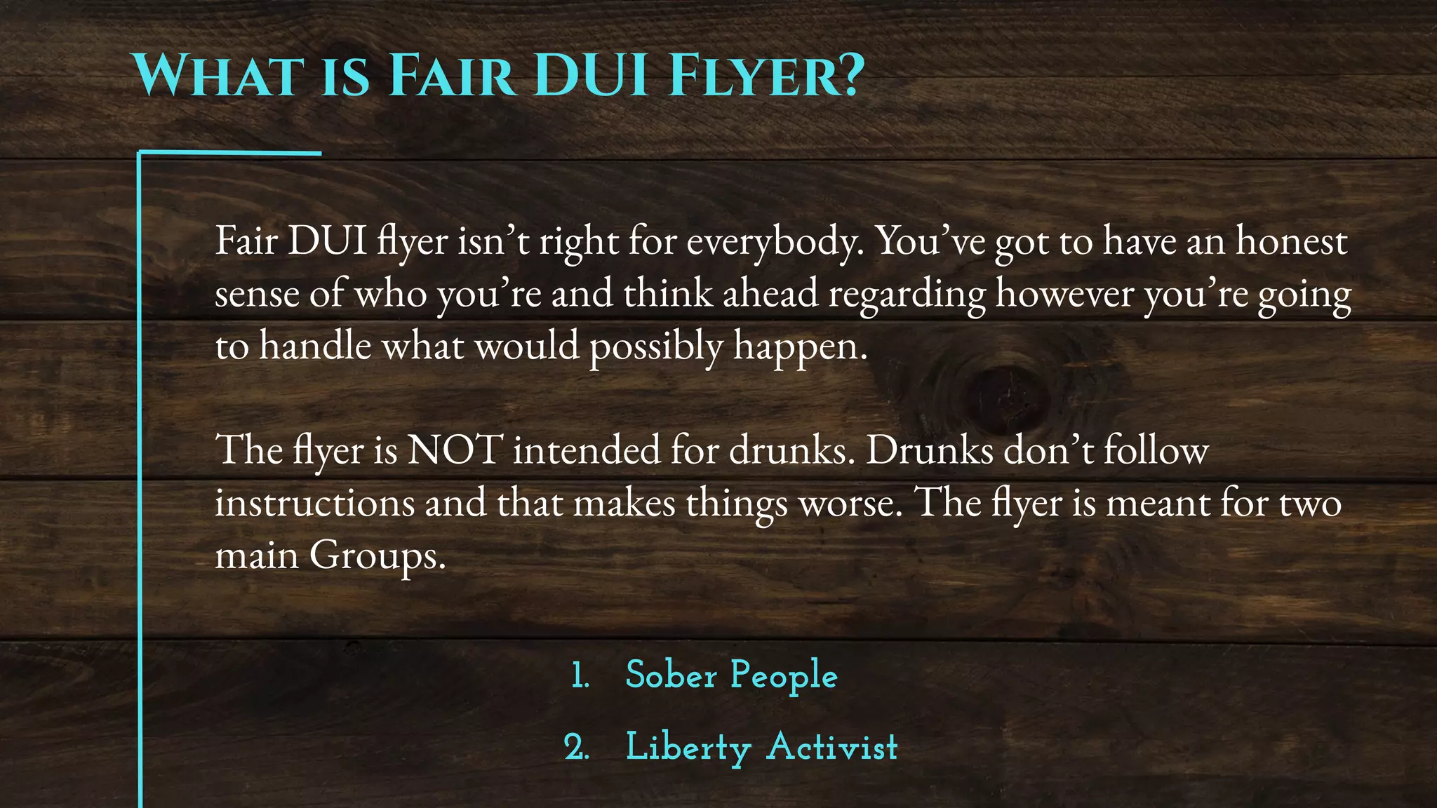 Fair DUI Flyer Utah | PPT