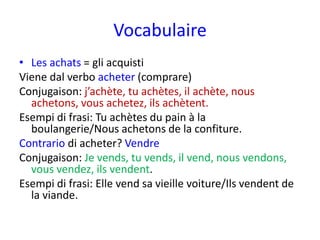 Faire des achats | PPTX