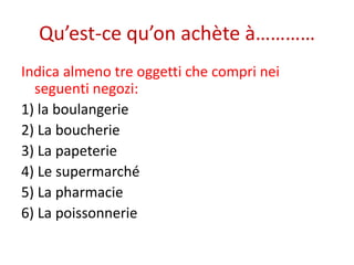Faire des achats | PPTX