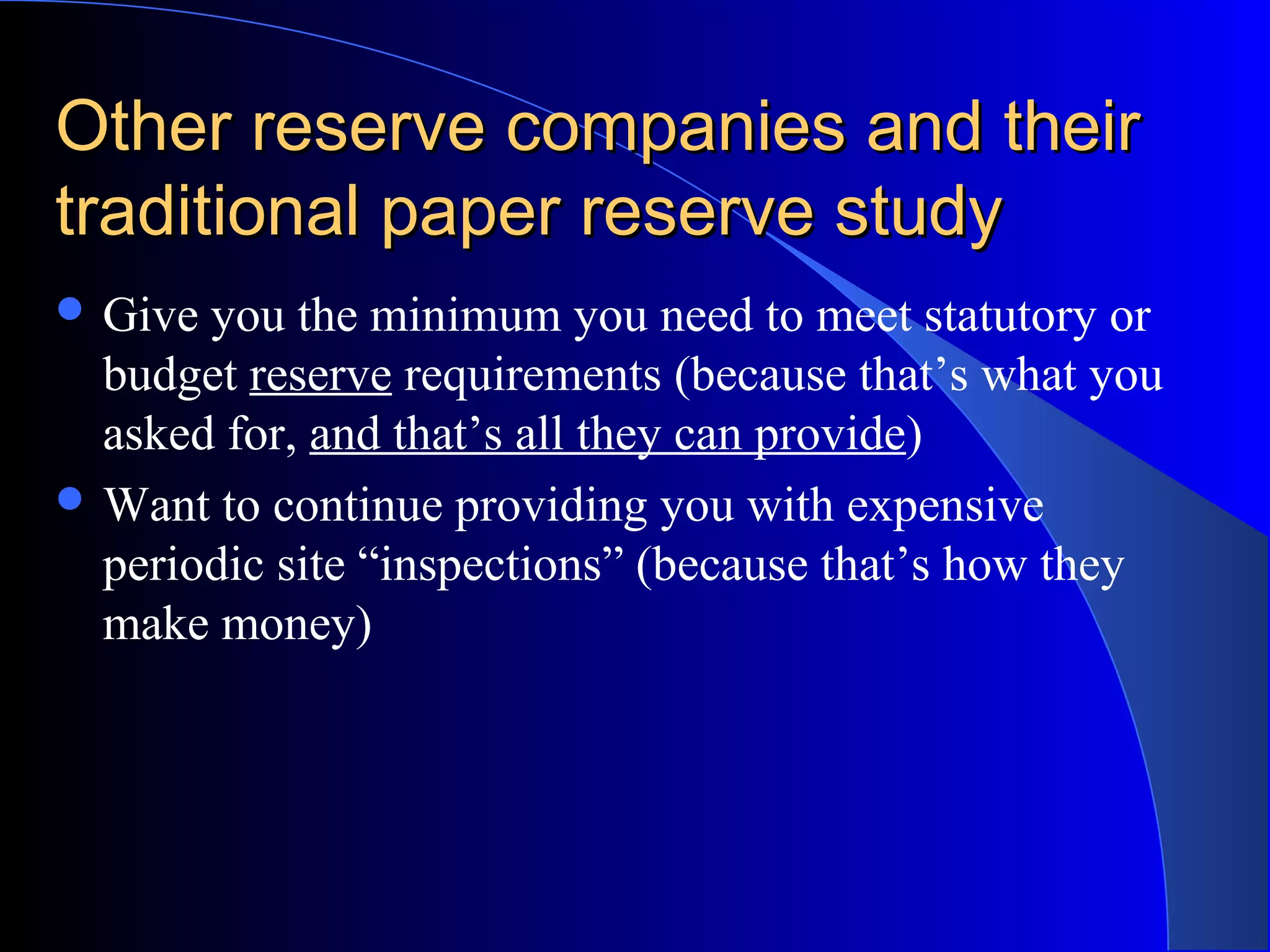 Reserve Management Plan | PPT