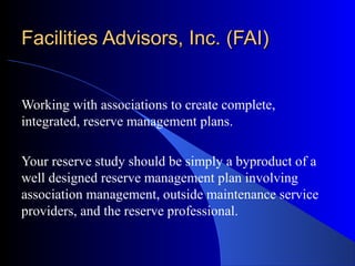 Reserve Management Plan | PPT