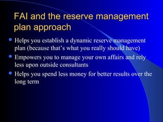 Reserve Management Plan | PPT