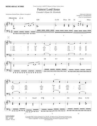 Fairest lord jesus (todd billingsley) orchestration | PDF