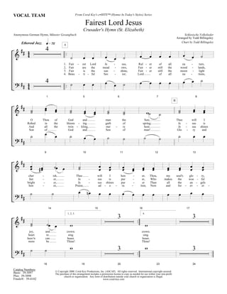 Fairest lord jesus (todd billingsley) orchestration | PDF