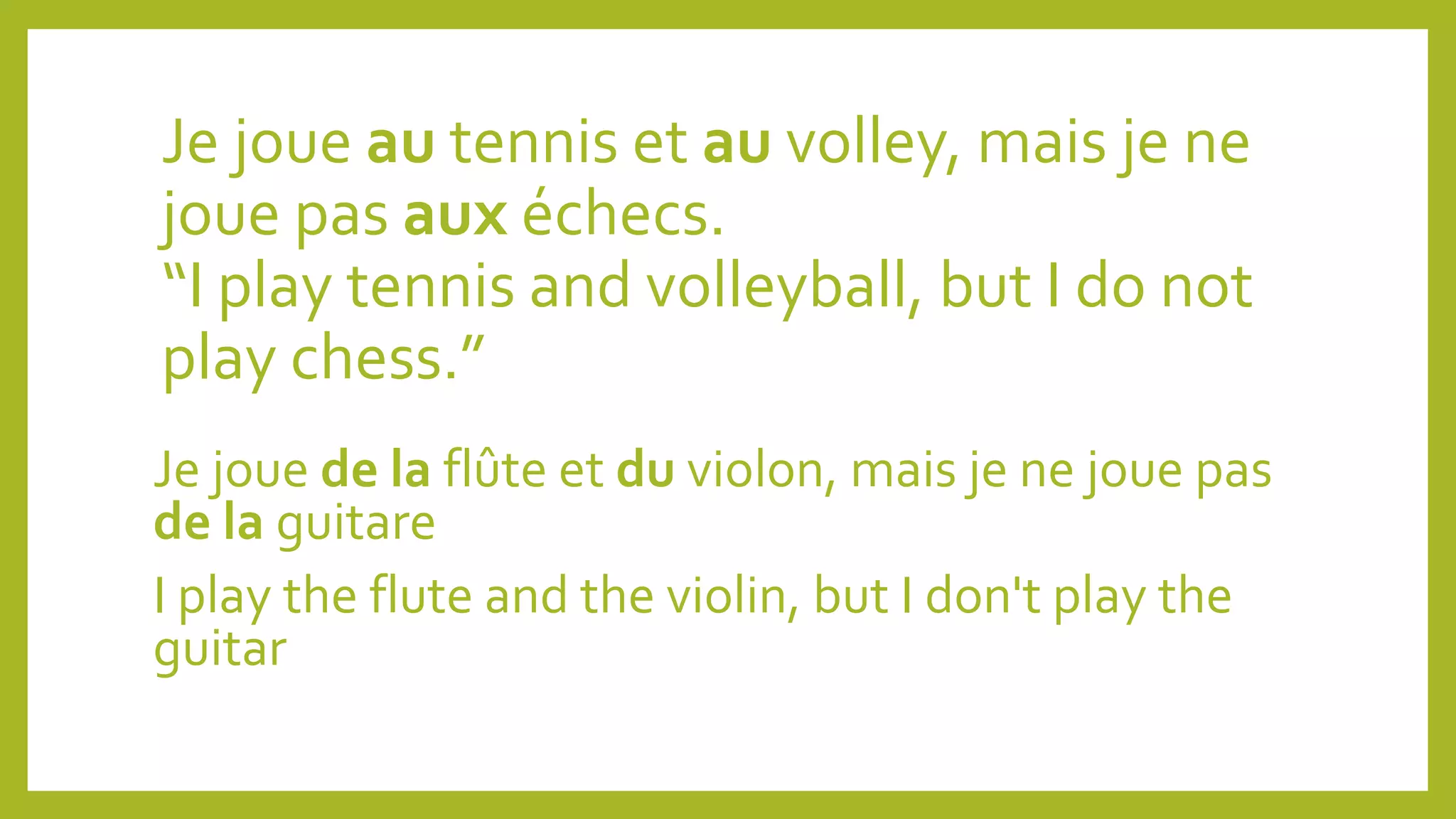 Faire vs jouer | PPTX