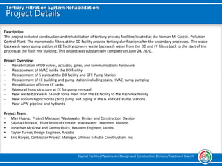 Fairfax County Tertiary Filtration System Rehabilitation July 2020 | PPTX