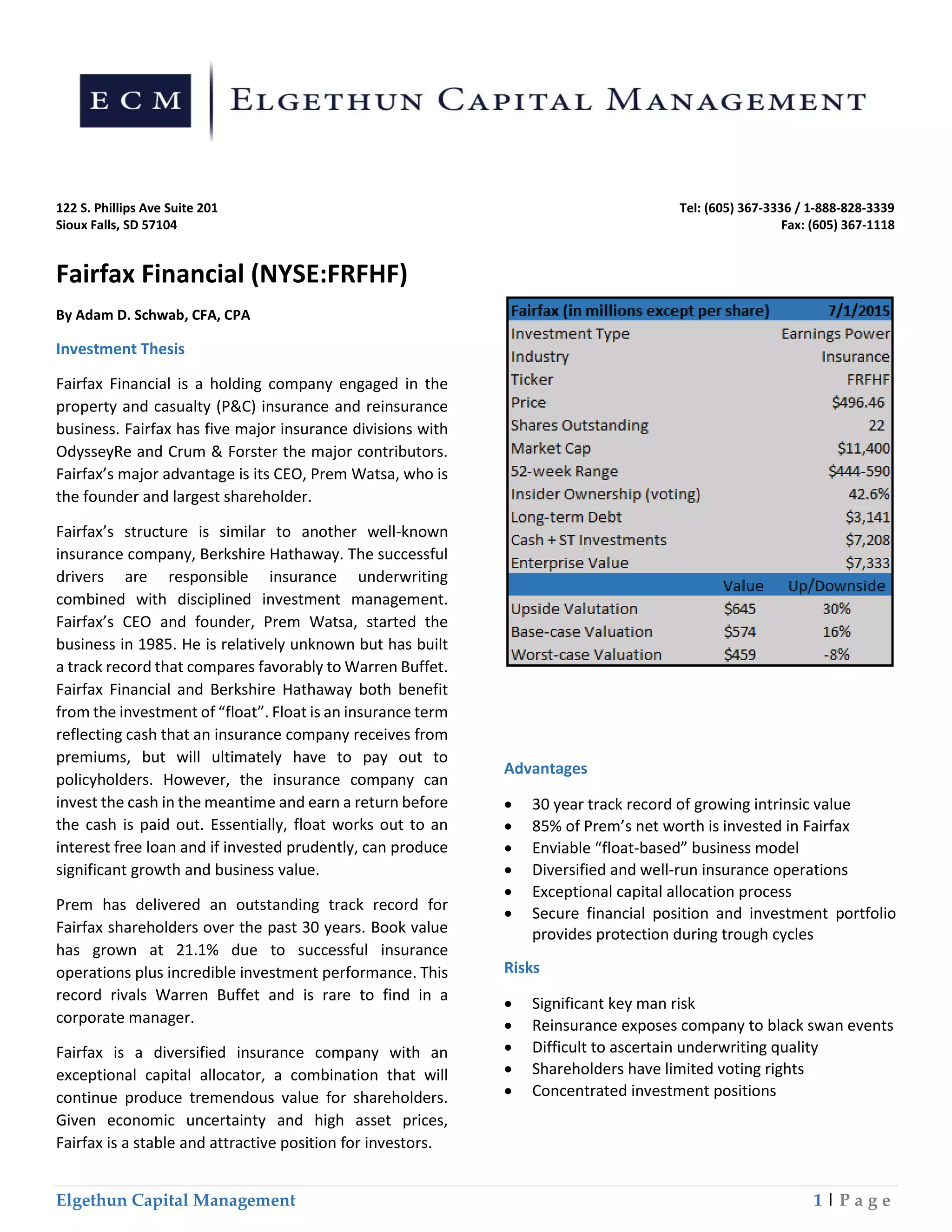 Fairfax Financial | PDF