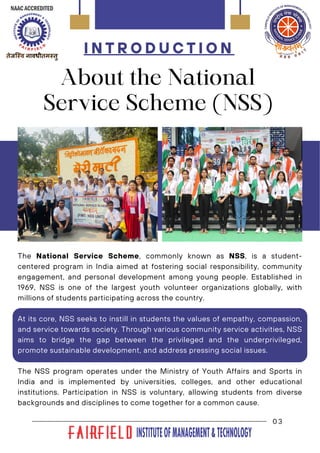 FAIRFIELD COLLEGE NSS UNIT BROCHURE.pdf | Non-Profit Organizations ...