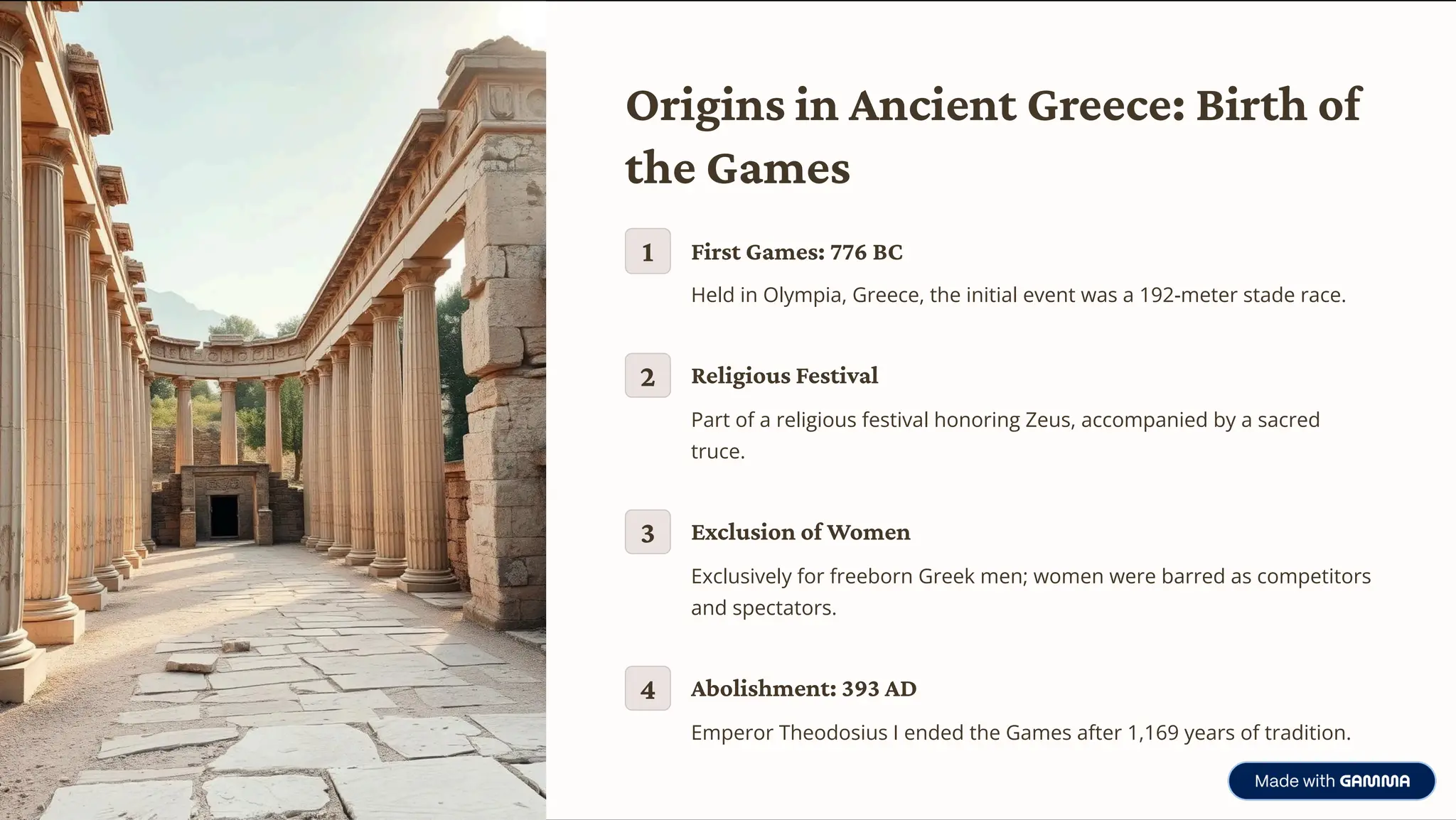 The History of the Olympic Games: From Ancient Greece to Modern Times | PDF
