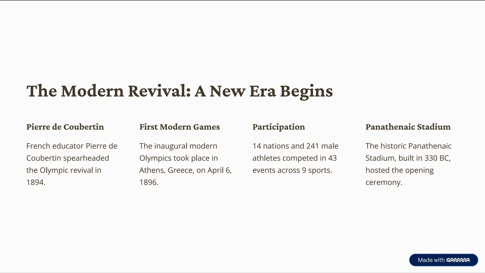 The History of the Olympic Games: From Ancient Greece to Modern Times | PDF