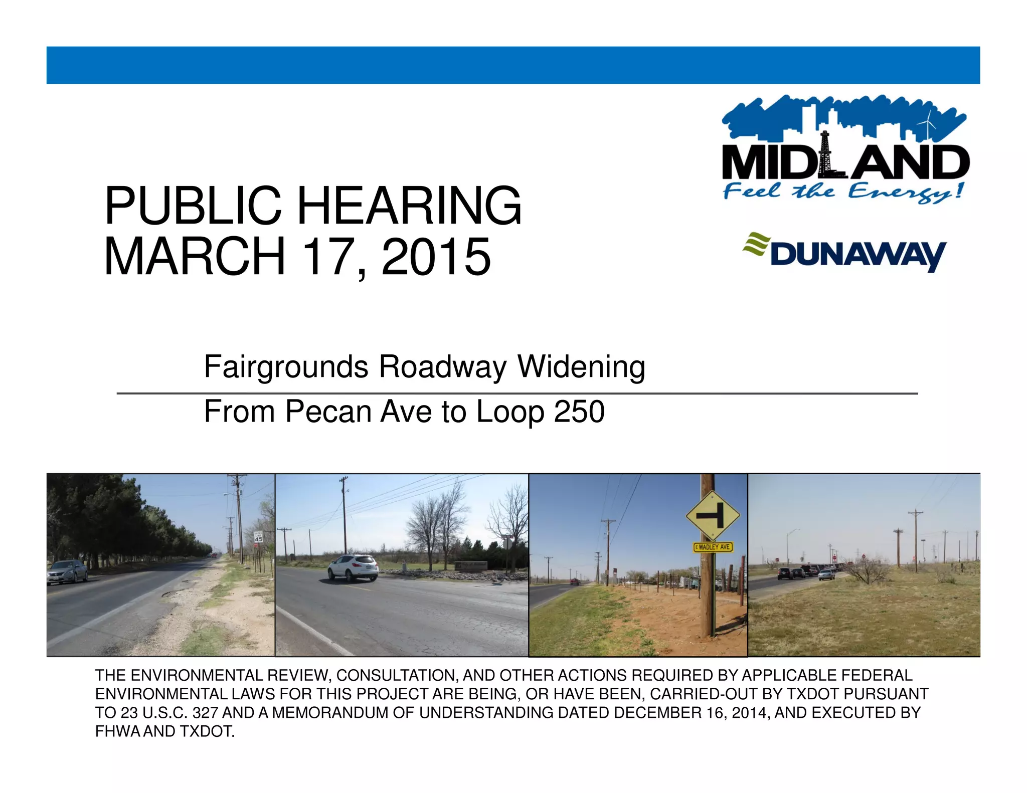 Fairgrounds Roadway Widening Public Hearing (March 17, 2015) | PPT
