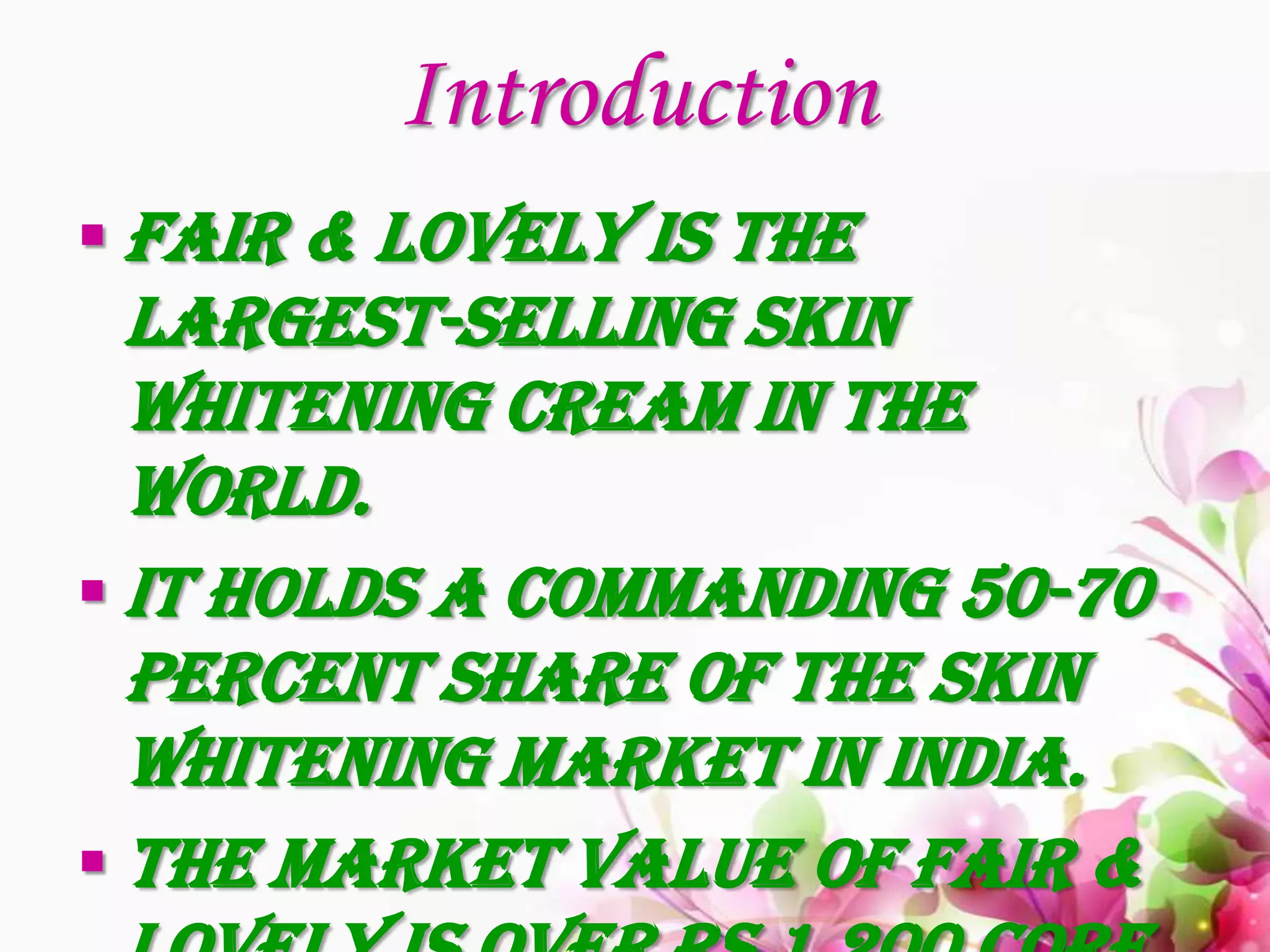 Fair & lovely | PPTX