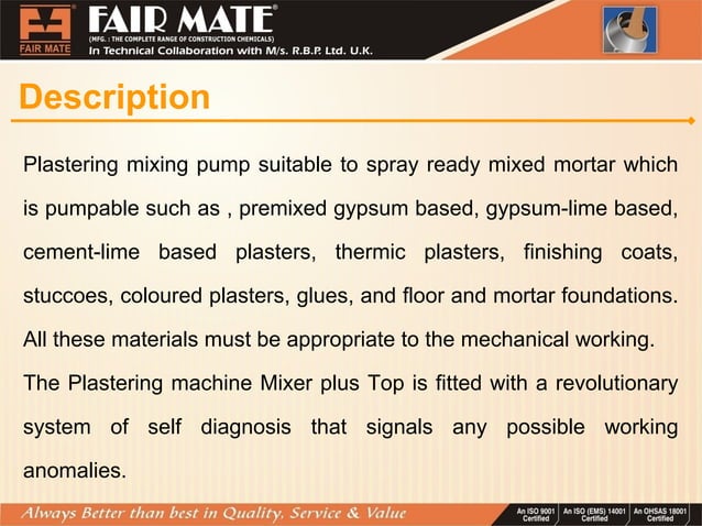 Fairmate mixer plus top | PPT