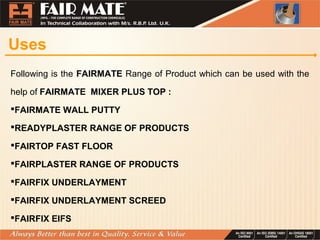 Fairmate mixer plus top | PPT