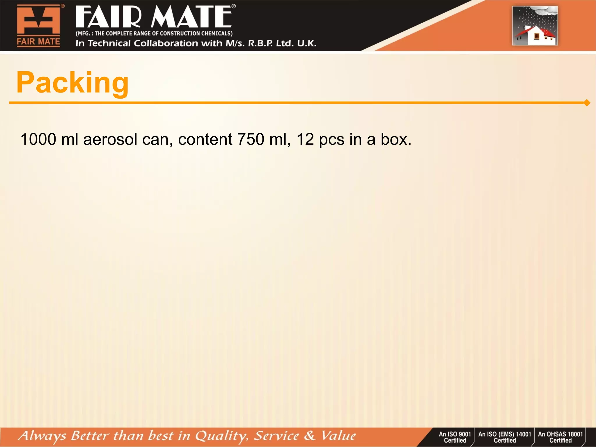 Fairmate penosil premium gunfoam | PPT