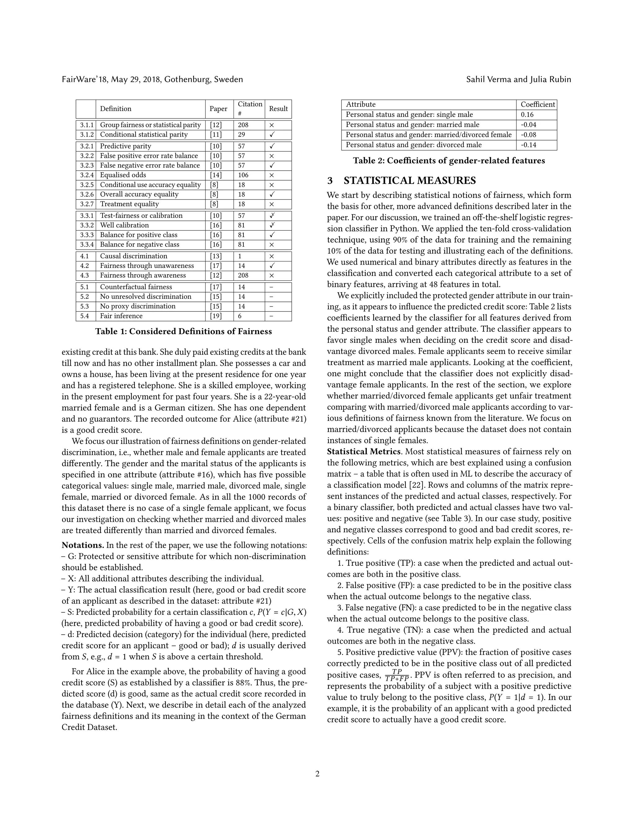 Fairness definitions explained | PDF