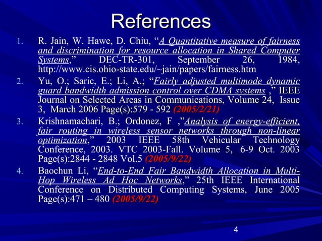 Fairness index | PPT | Computer Networking | Computing