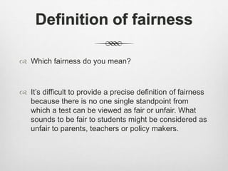 Fairness in language testing | PPT