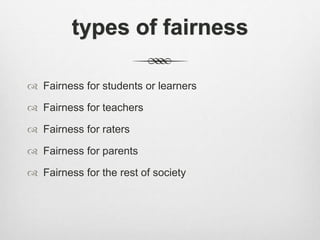 Fairness in language testing | PPT