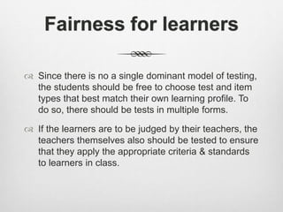 Fairness in language testing | PPT