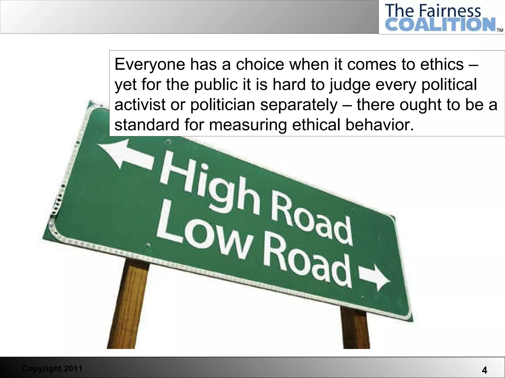 The Fairness pledge | PPT | Political Issues & policy | Politics