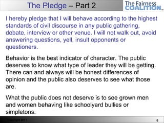 The Fairness pledge | PPT