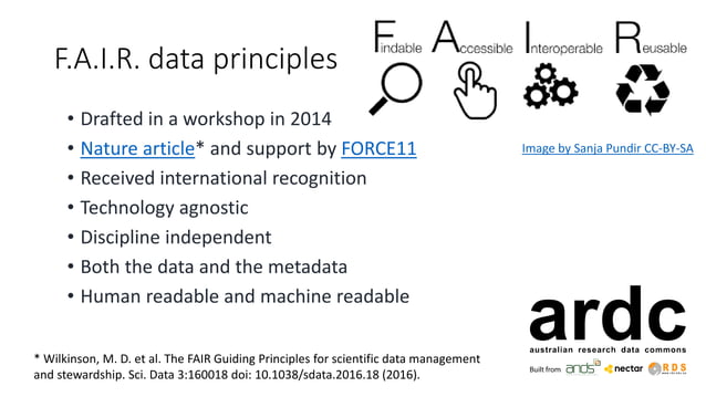 Findable, Accessible, Interoperable and Reusable (FAIR) data | PPT
